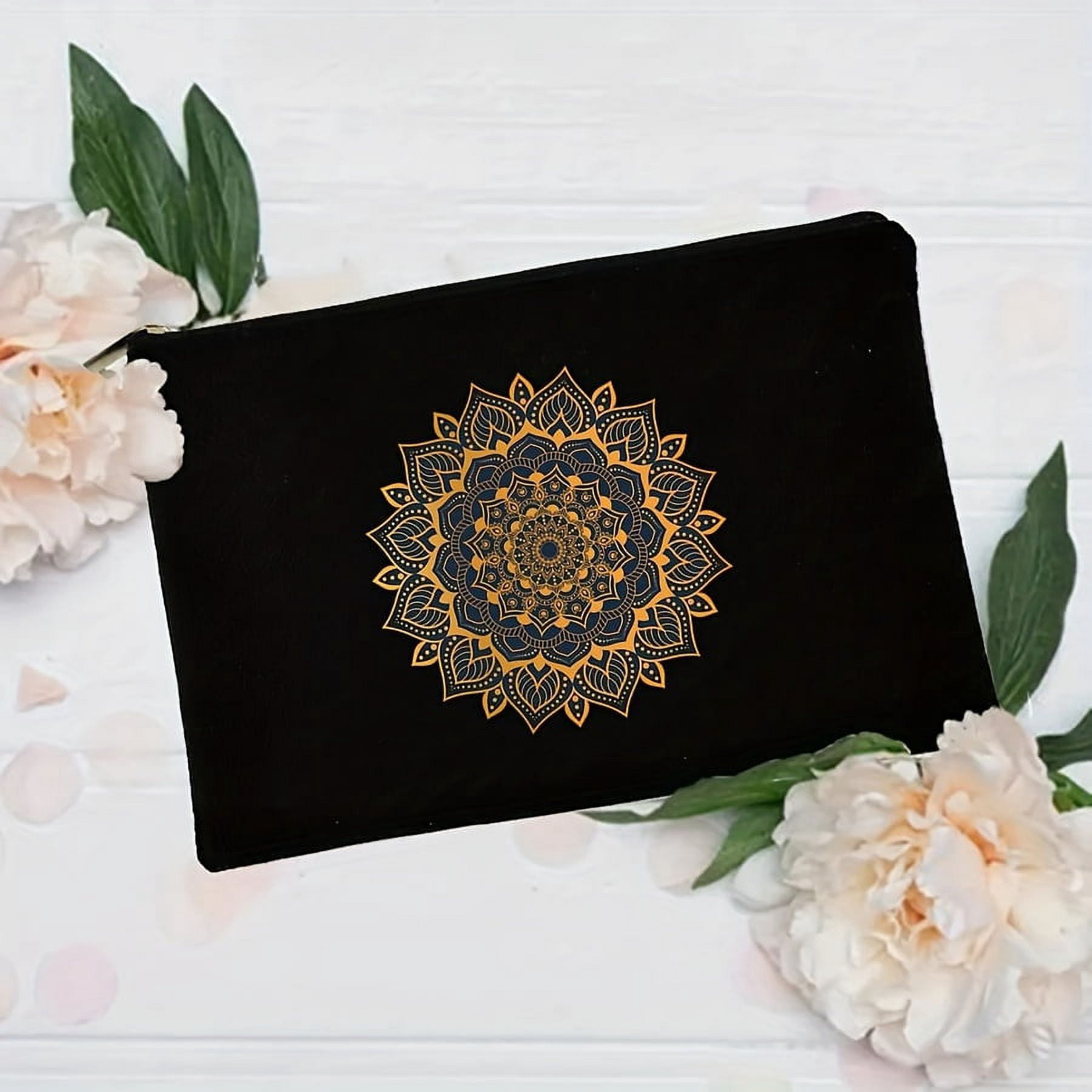 Mandala Pattern Carry-on Zipper Pouch, Lightweight Makeup Bag, Multi ...