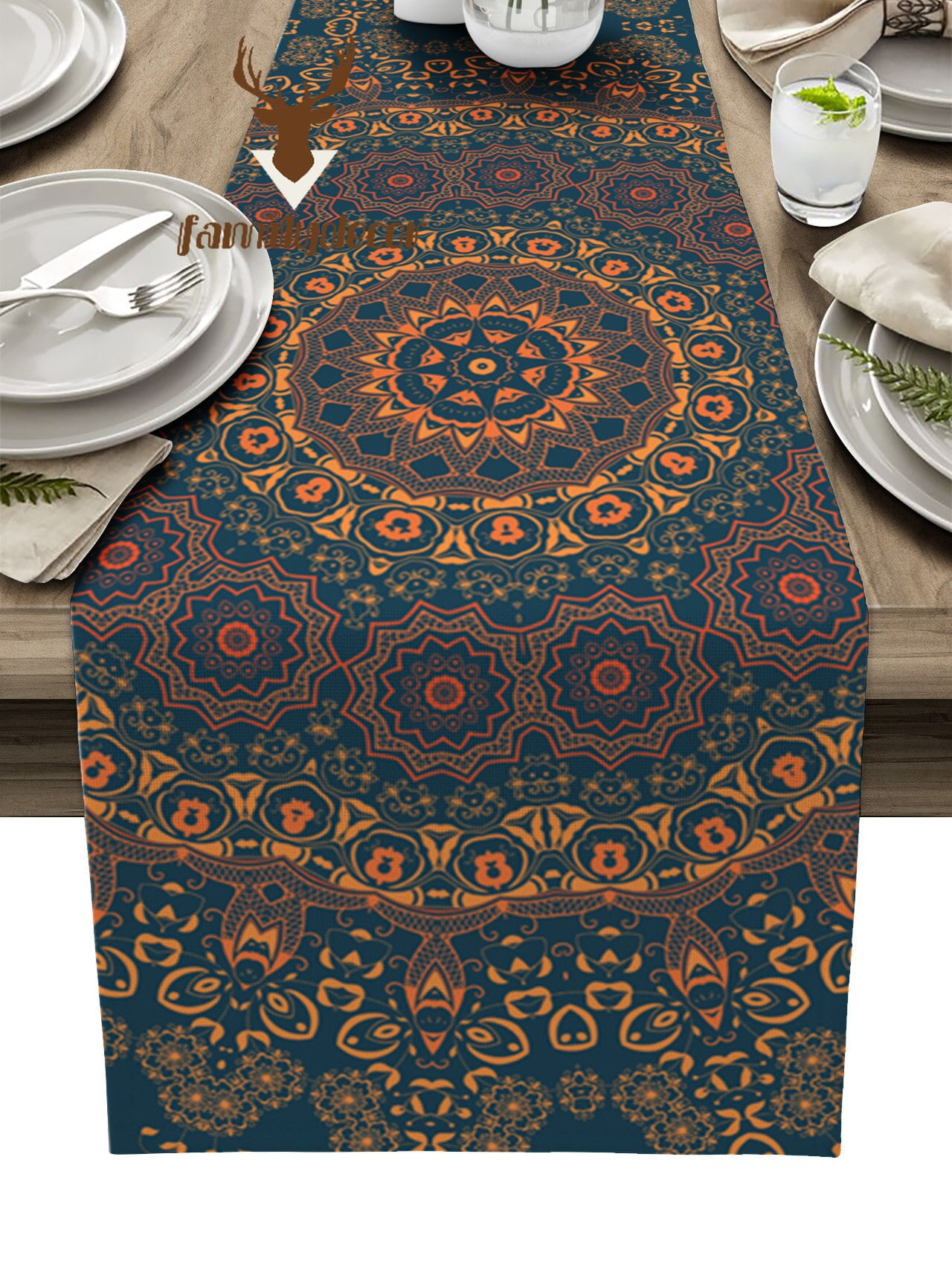 Mandala Pattern Classical Modern Table Runners Holiday Party Wedding ...