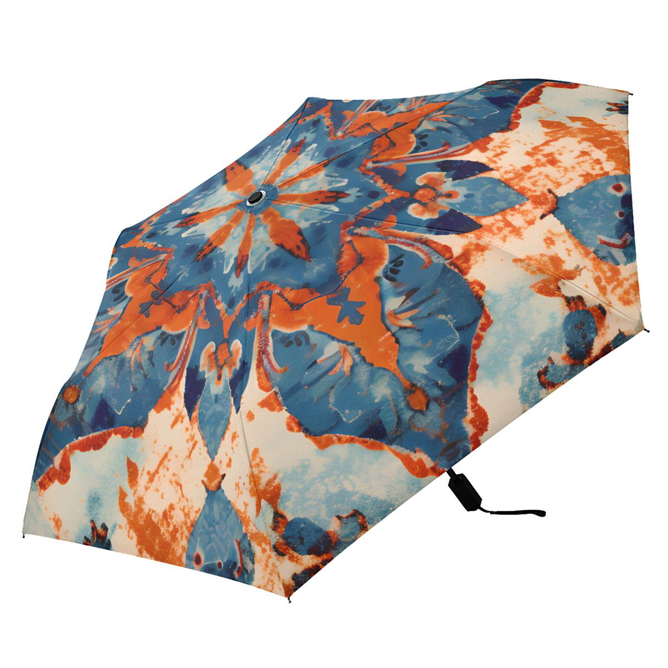 Mandala Pattern Compact Folding Umbrella for Rain Windproof Travel ...
