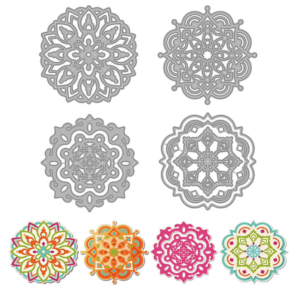 Mandala Pattern Cutting Dies Retro Flower Pattern Metal Die Cuts ...