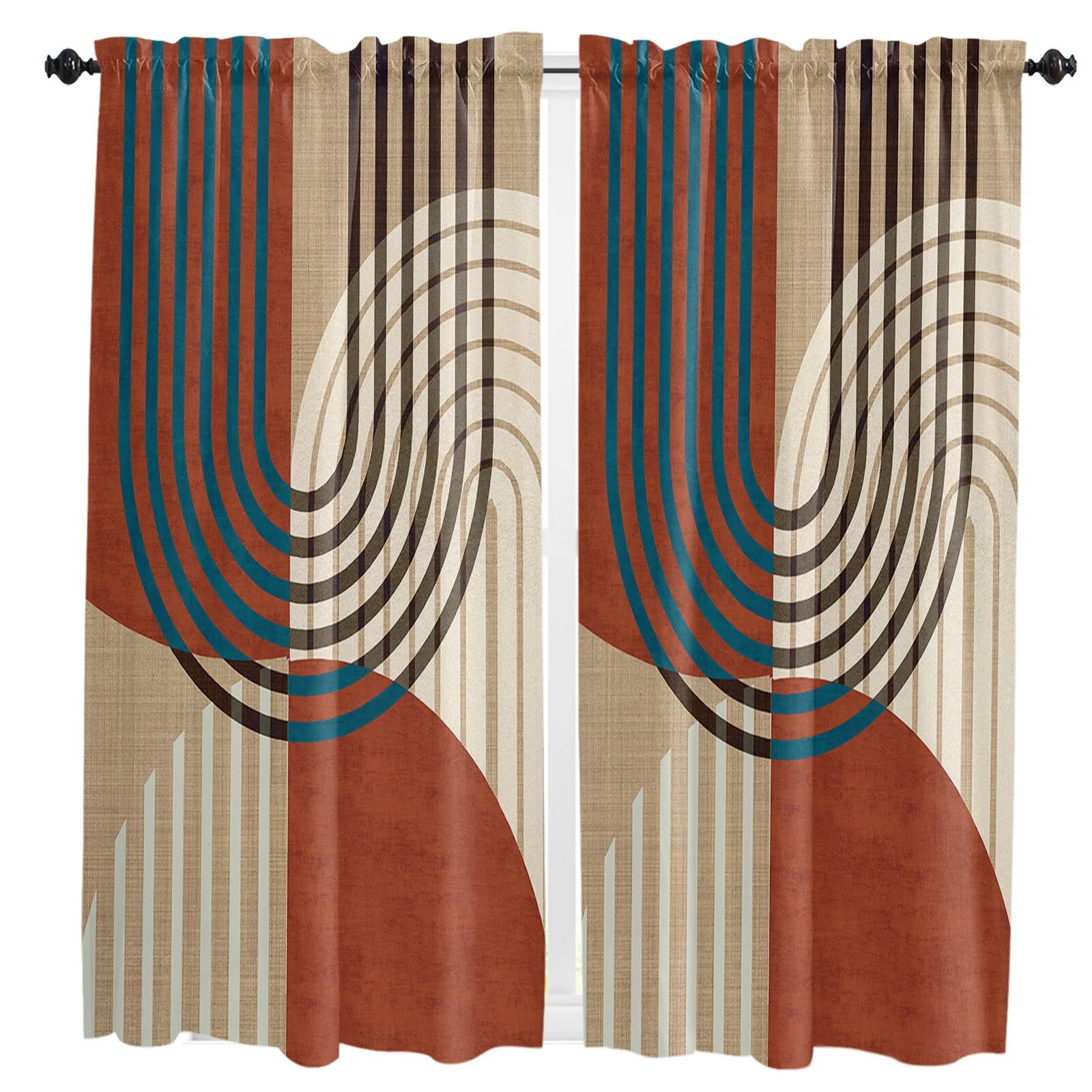 Mandala Pattern Ethnic Retro Curtain Home Decoration Living Room Short ...