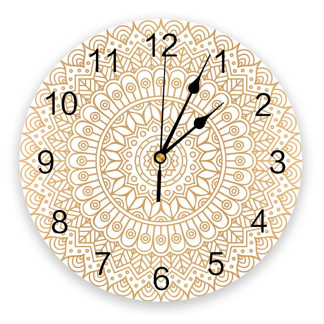 Mandala Pattern Gradient Creative Wall Clock Silent Modern Clock Watch ...