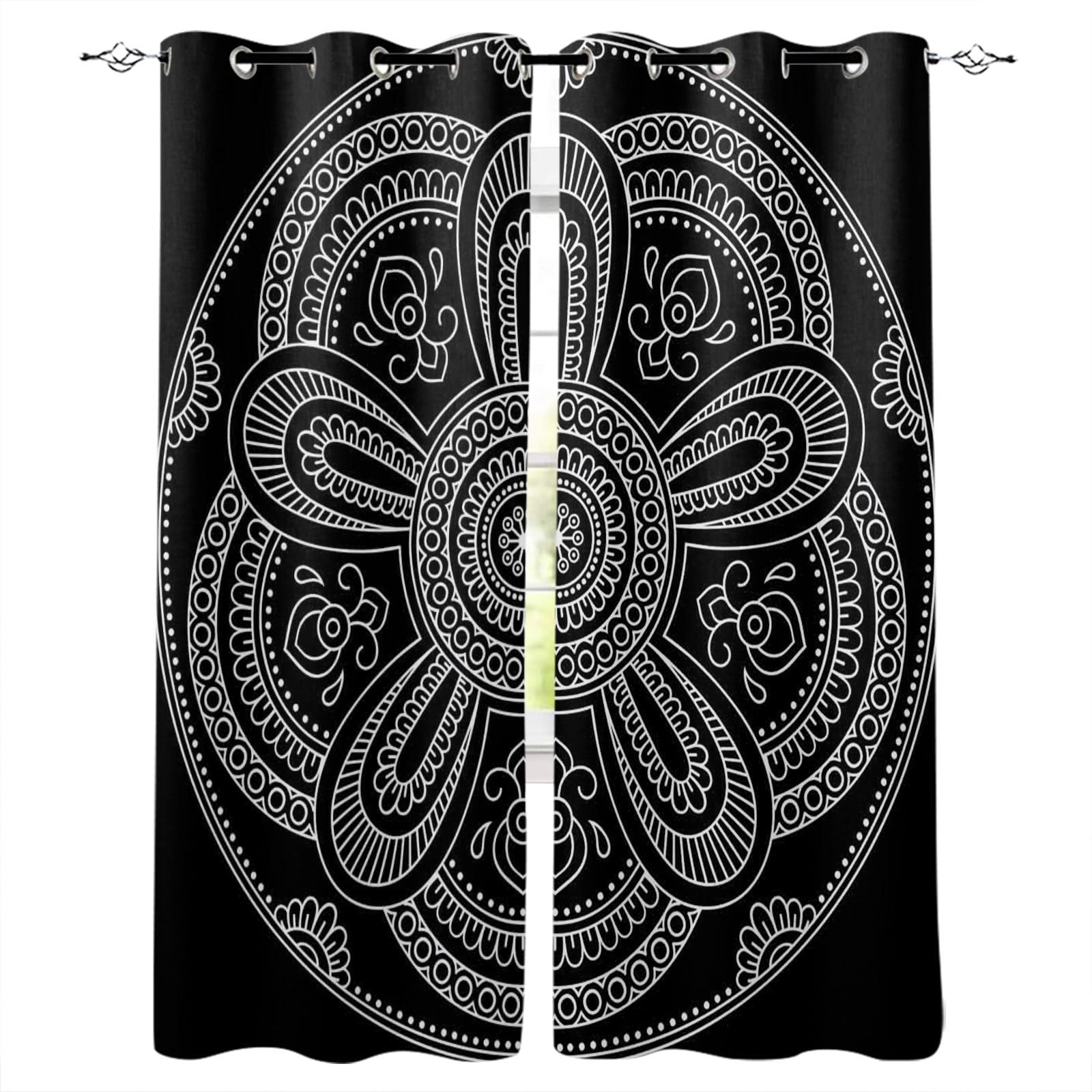 Mandala Pattern Gradient Curtains For Bedroom Living Room Modern ...