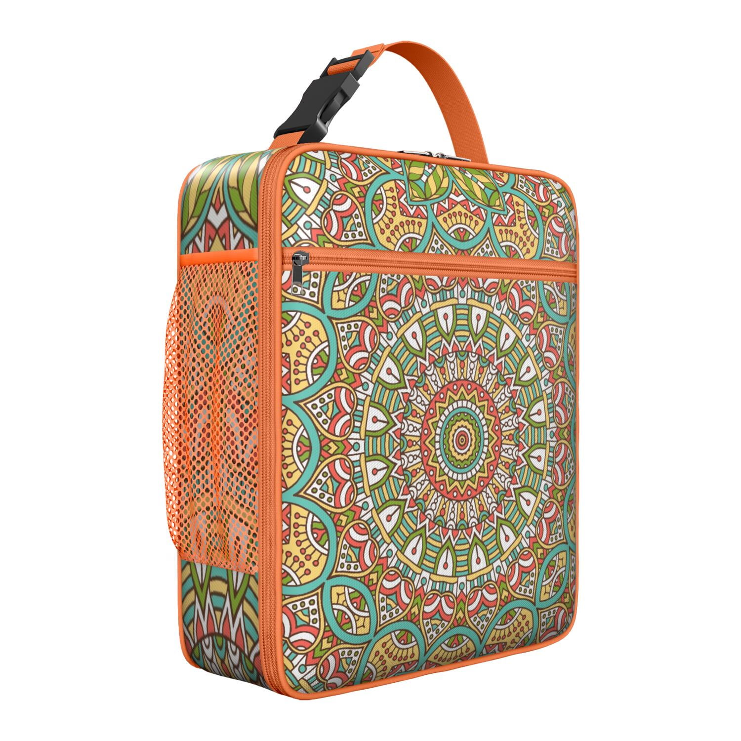 Mandala Pattern Lunch Box – Ethnic Boho Pattern Insulated Bag with ...