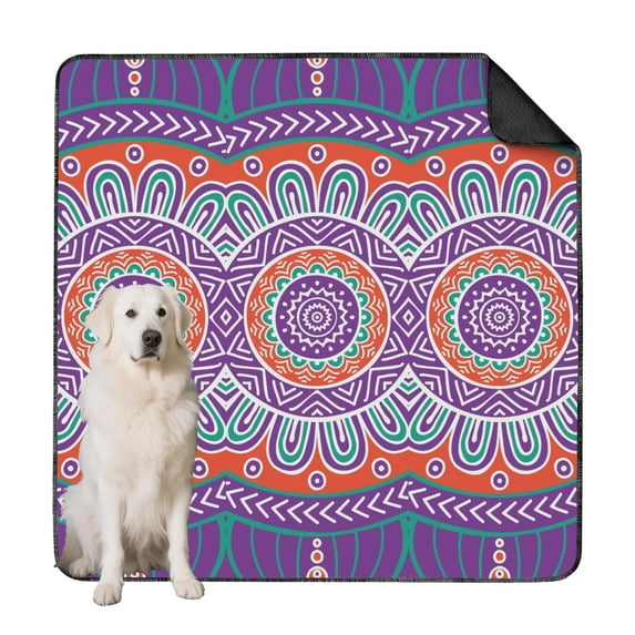 Mandala Pattern Pet Pee Pads, 72" x72" Reusable & Machine Washable ...