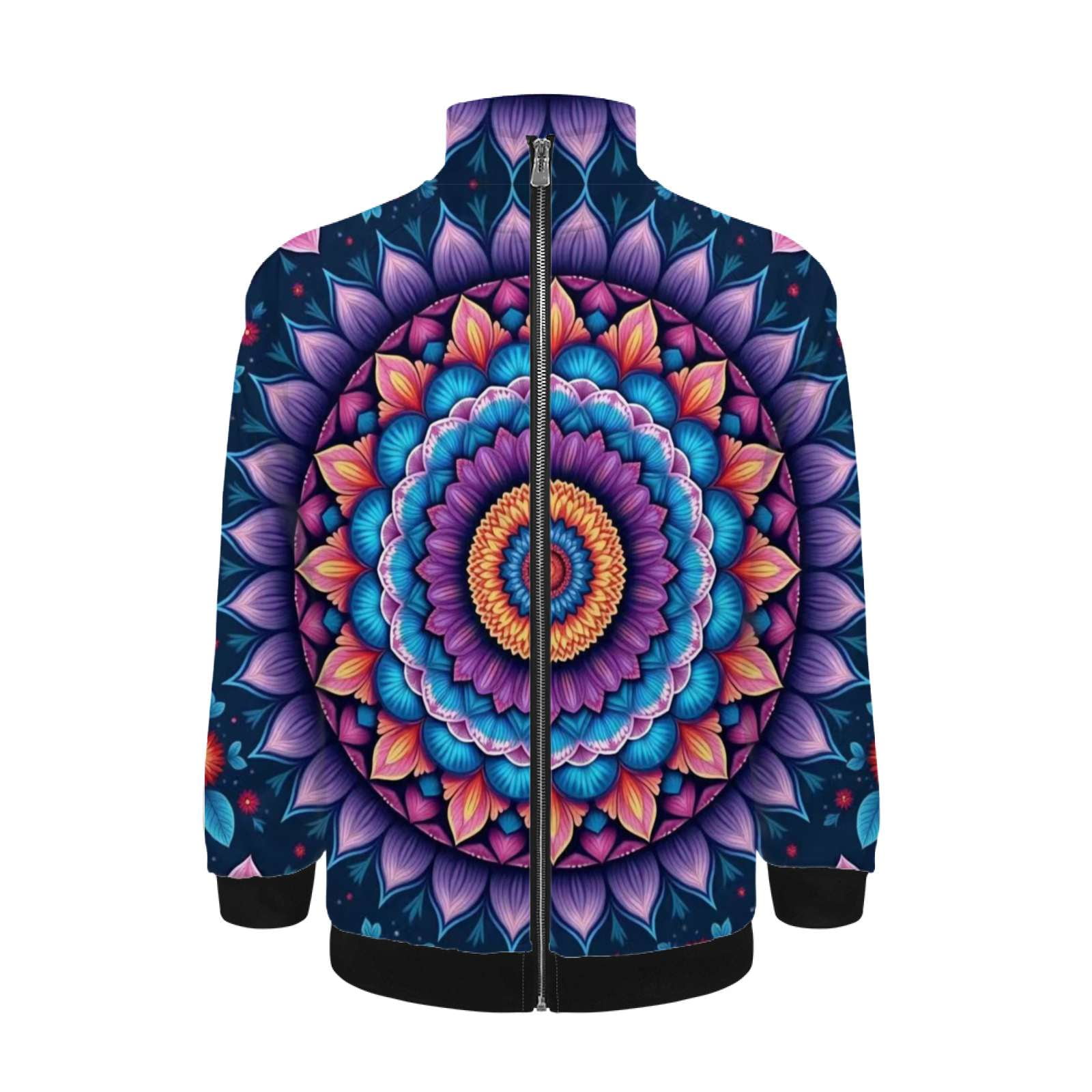 Mandala Pattern Purple Blue Jacket Men's Street Cool Long Sleeves Coat ...