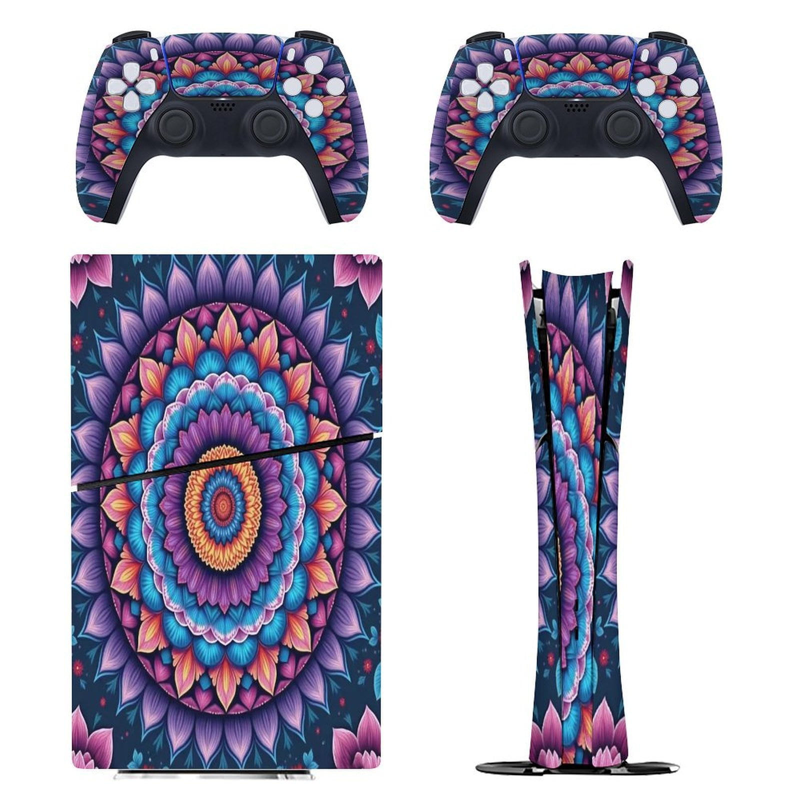 Mandala Pattern Purple Blue PS5/PS5 Slim Digital Disc Skin Sticker For ...