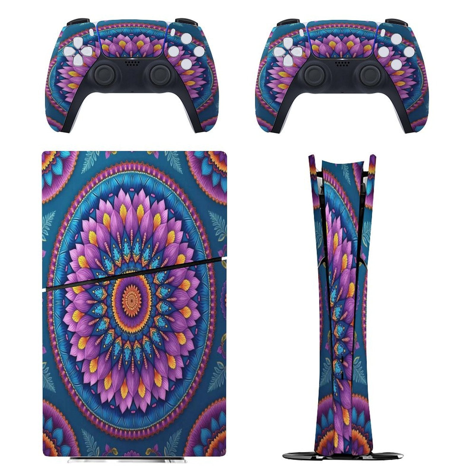 Mandala Pattern Purple PS5/PS5 Slim Digital Disc Skin Sticker For ...