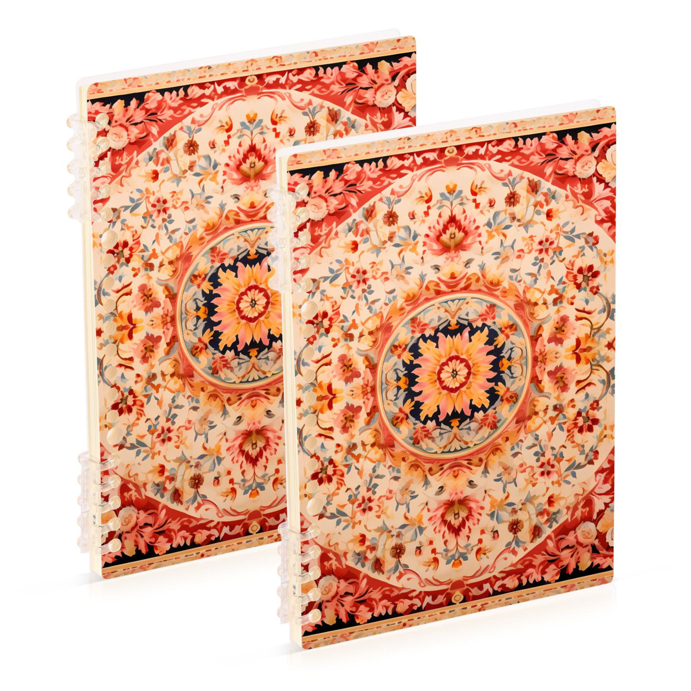 Mandala Pattern Ring Binder Notebook Journey Note Diary College Ruled ...