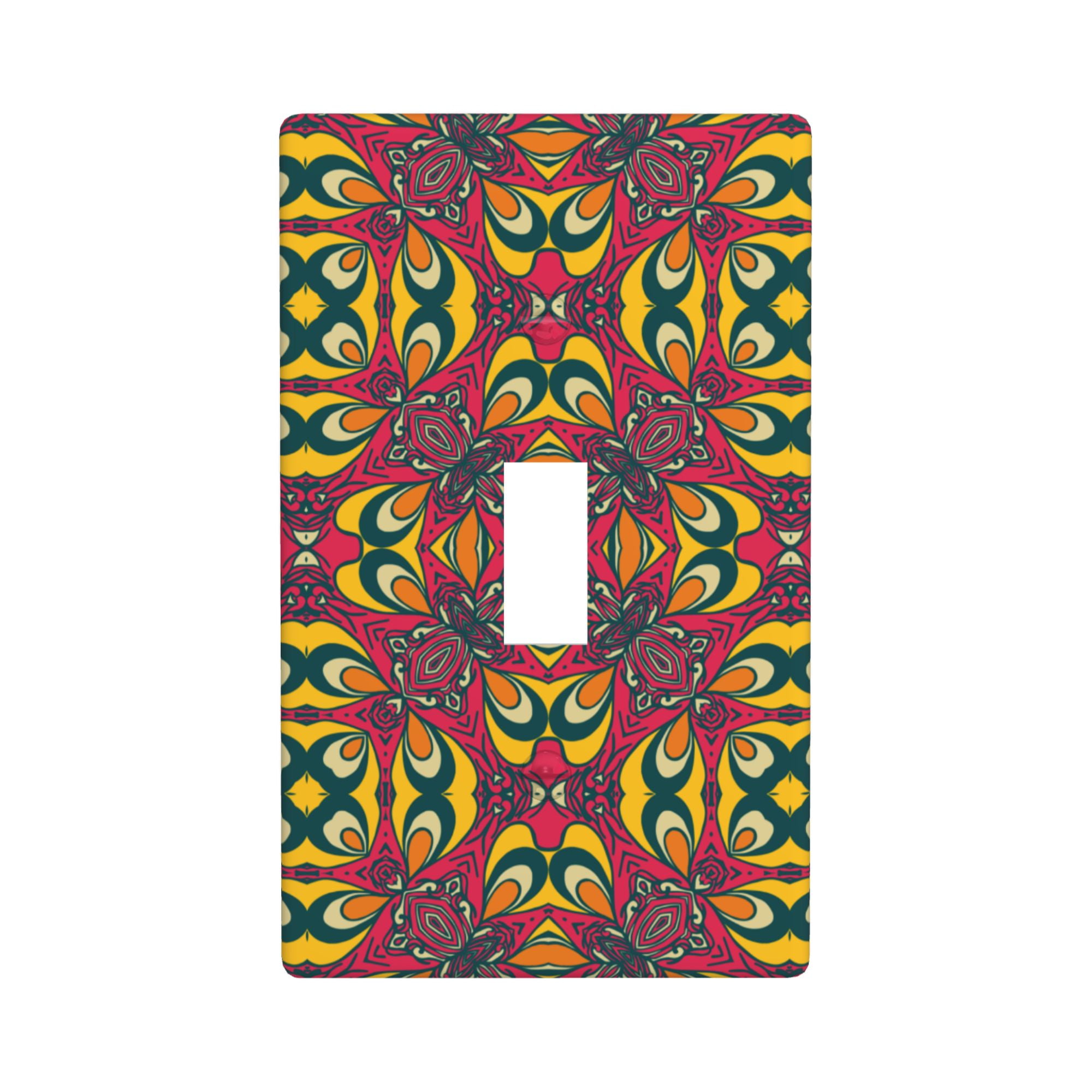 Mandala Pattern Single Toggle Light Switch Plate Decorative Wall Plate ...