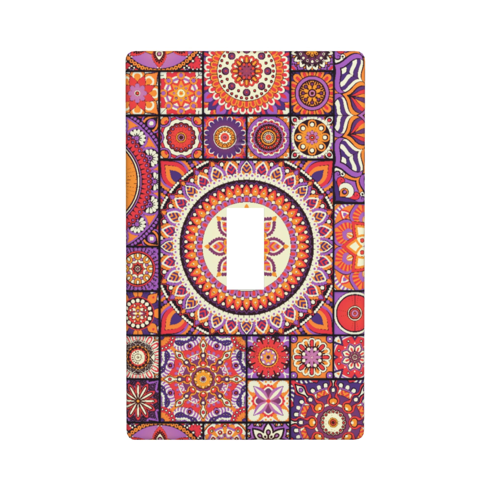Mandala Pattern Single Toggle Light Switch Plate Decorative Wall Plate ...