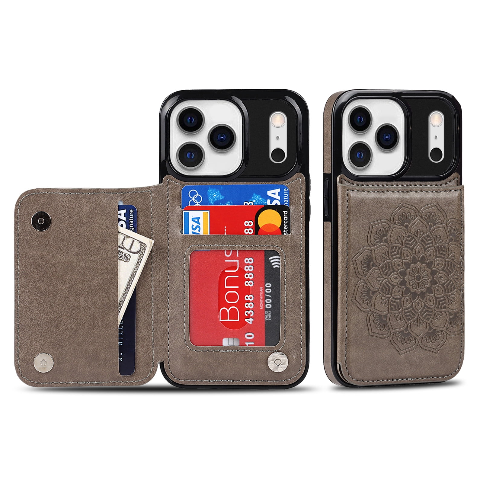 Mandala Patterned Wallet Case For iPhone 17 Pro, Premium PU Leather ...