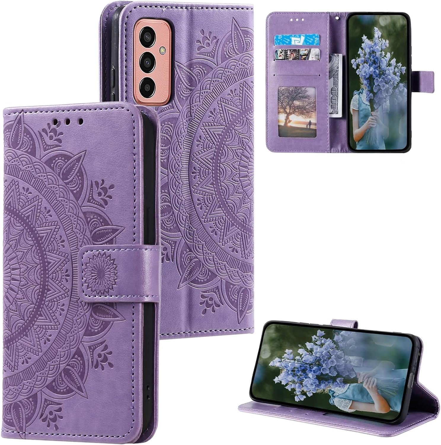 Mandala Phone Cover for Samsung Galaxy A14 4G/5G, Ultra Slim Flip Case ...