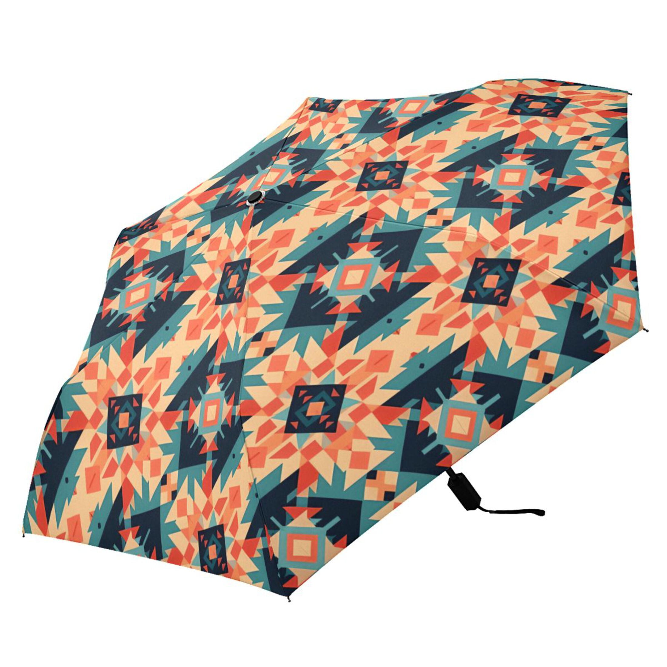 Mandala Print Compact Folding Umbrella for Rain Windproof Travel ...