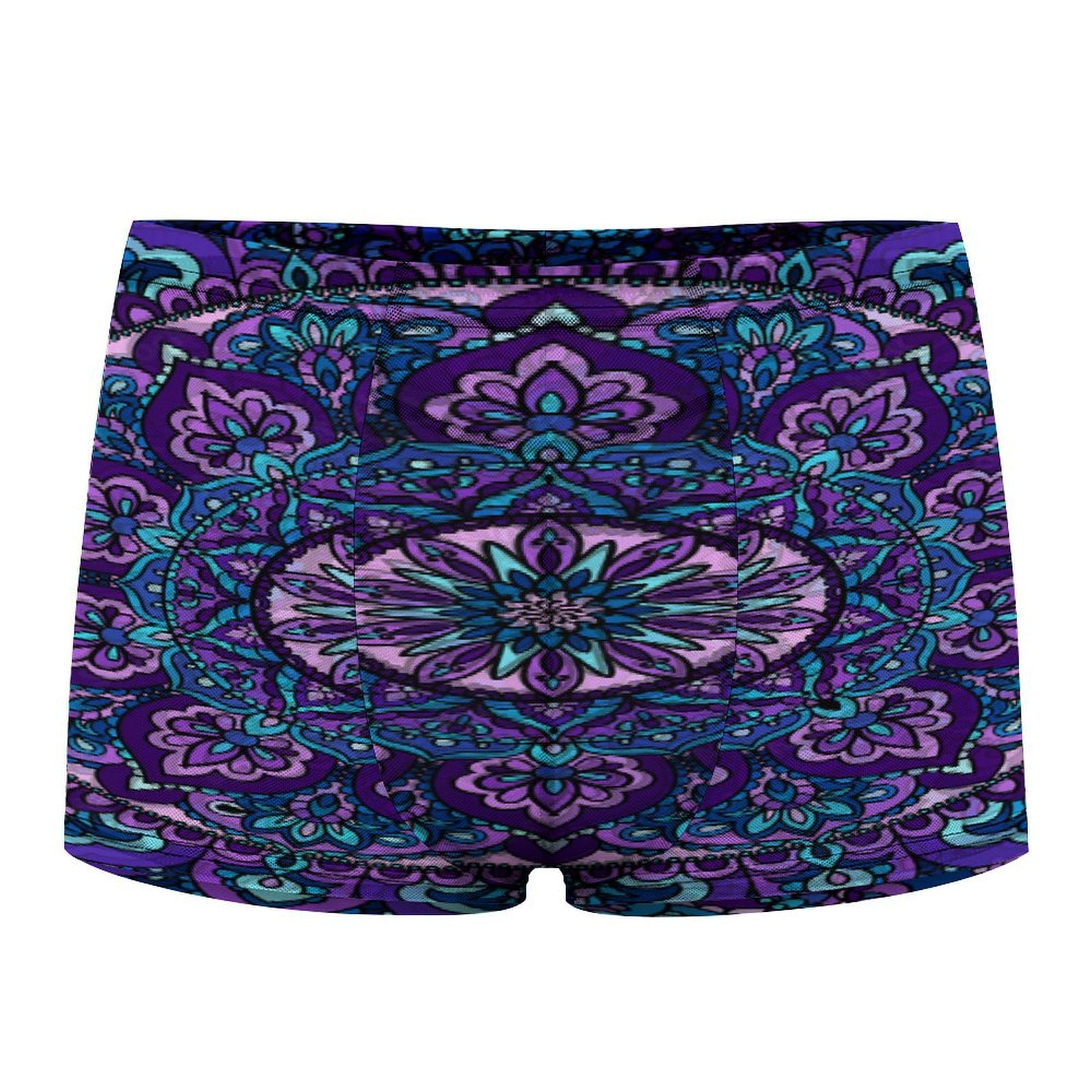 Mandala Purple Men's Mesh Boxer Briefs Cooling Breathable Sports ...
