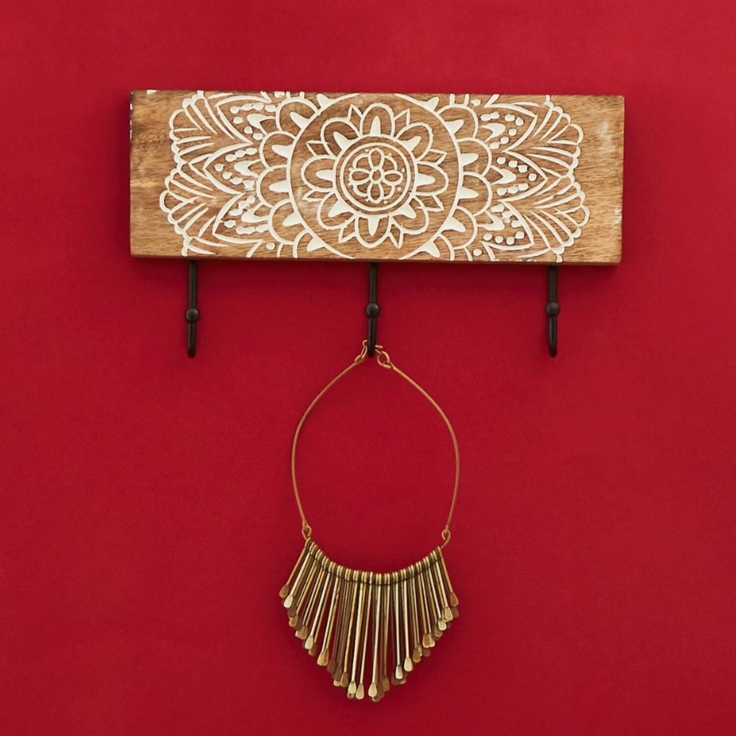 Mandala Rectangle Wood Hook - Walmart.com
