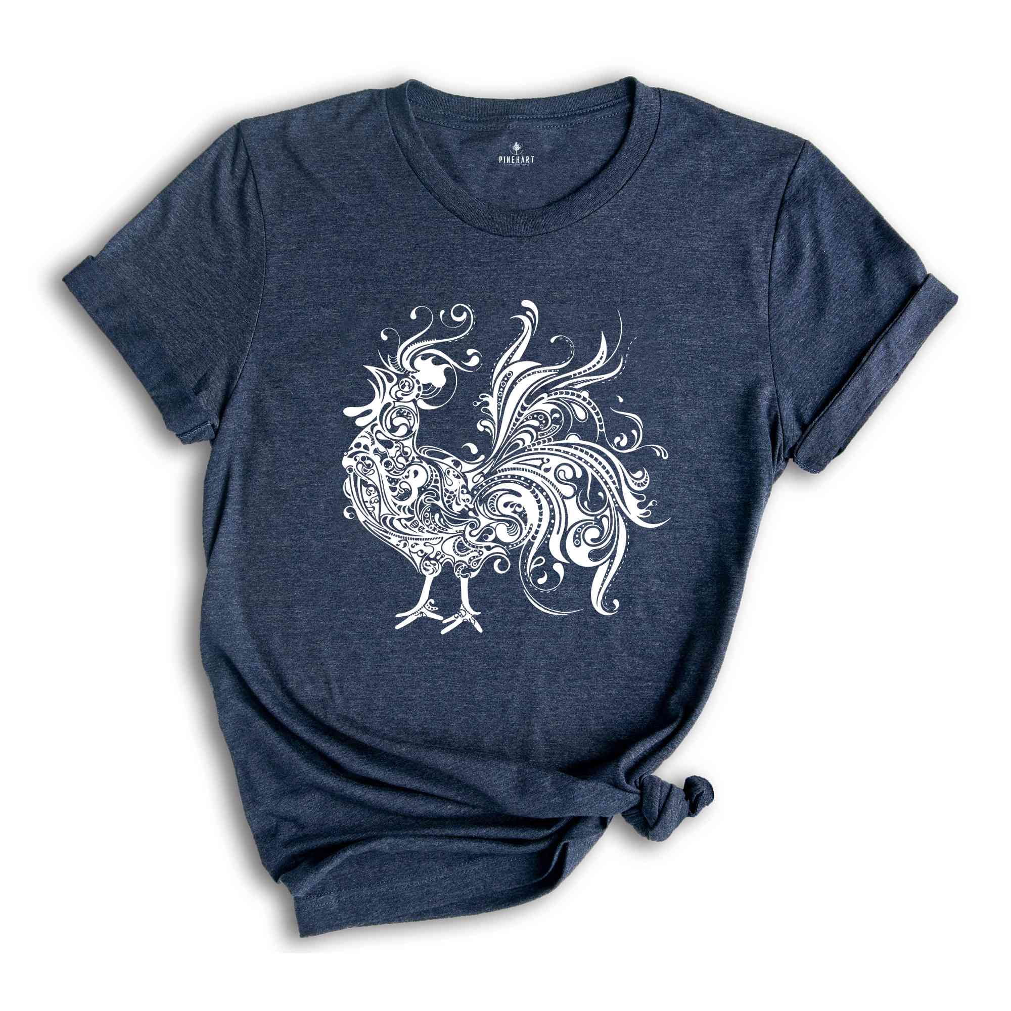 Mandala Rooster T-shirt, Chicken Shirt, Farmer Tee, Farm Gift, Chicken ...