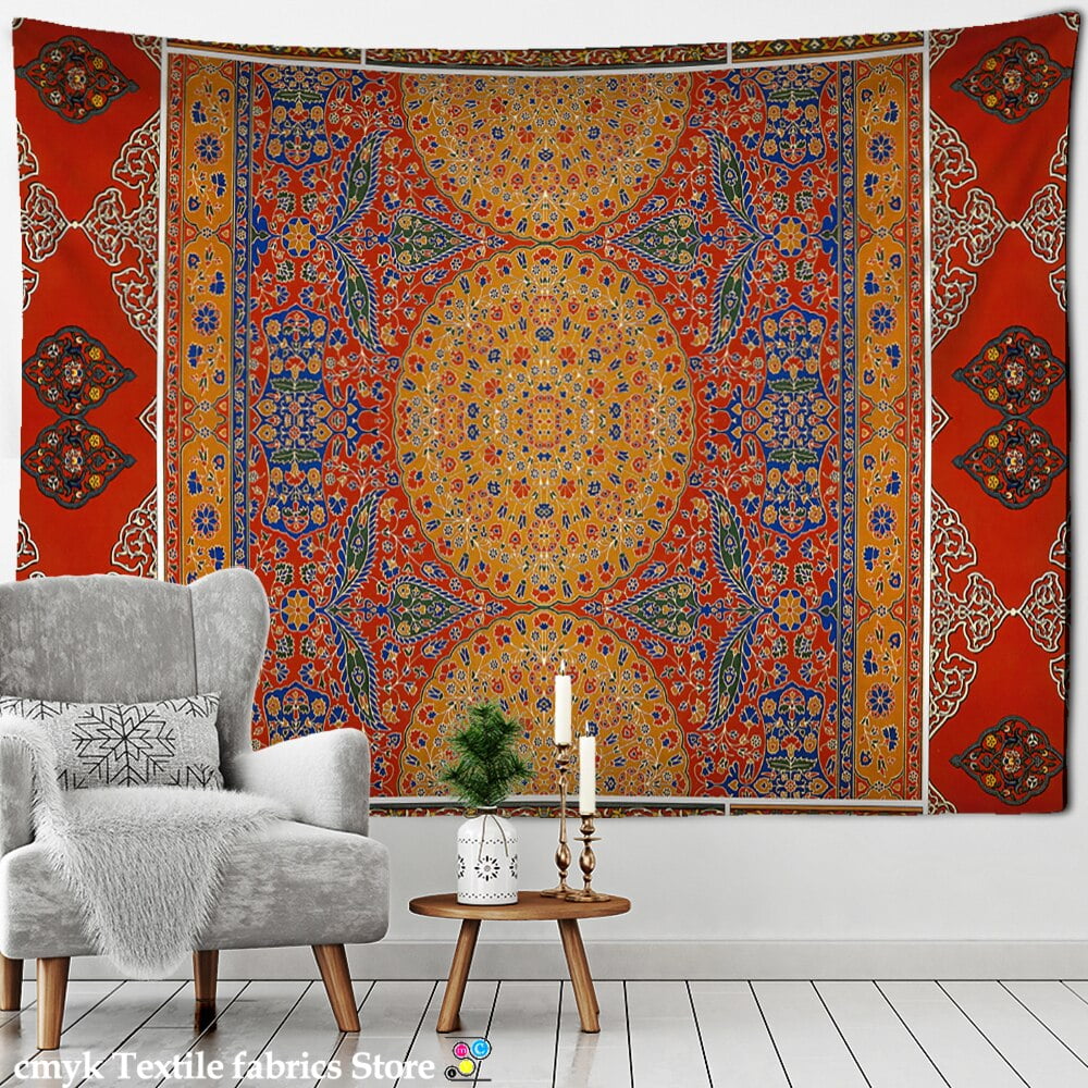 Mandala Rug Pattern Tapestry Wall Hanging Boho Aesthetic Room Tapiz ...