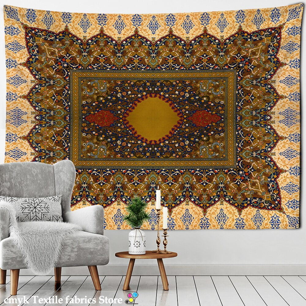 Mandala Rug Pattern Tapestry Wall Hanging Boho Aesthetic Room Tapiz ...