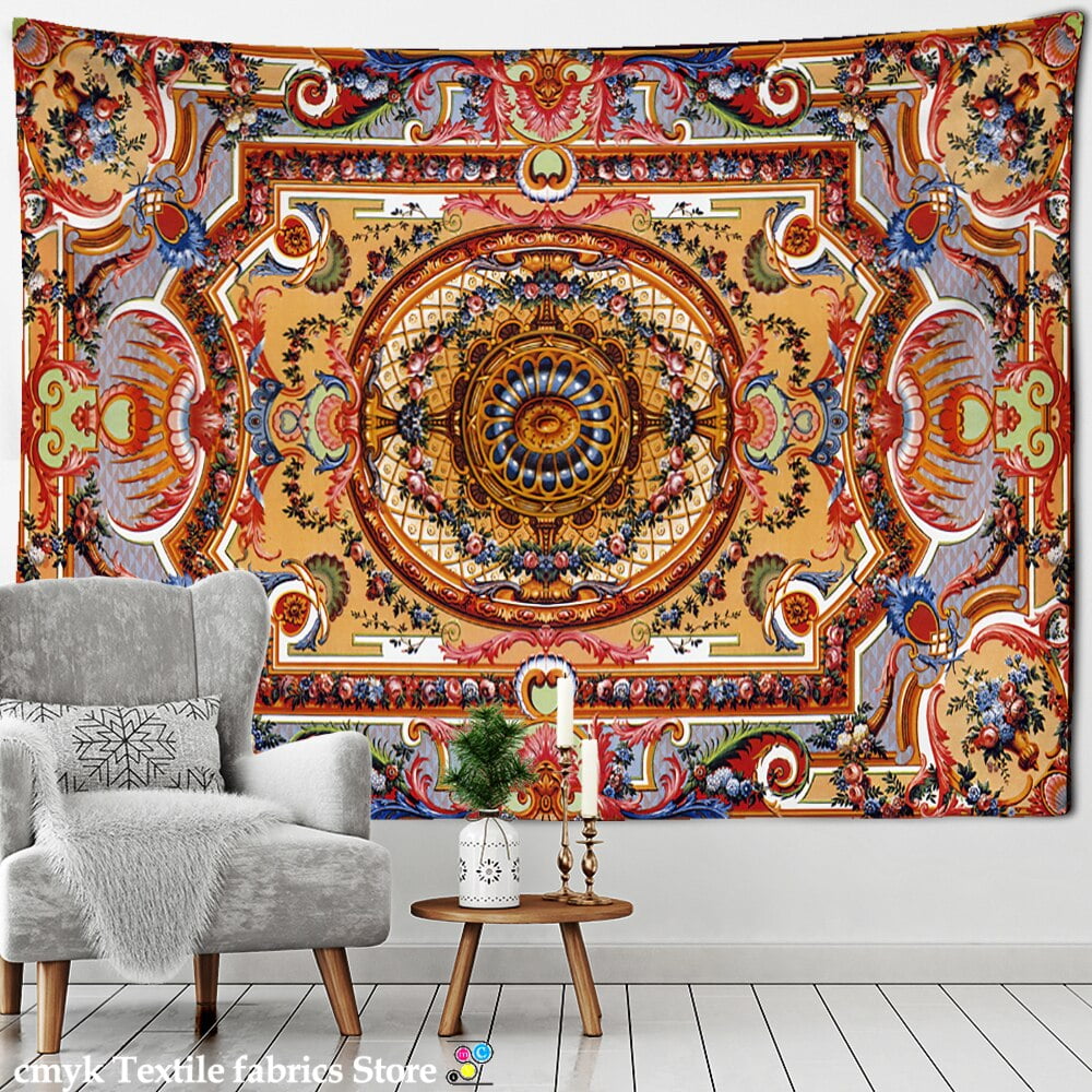 Mandala Rug Pattern Tapestry Wall Hanging Boho Aesthetic Room Tapiz ...