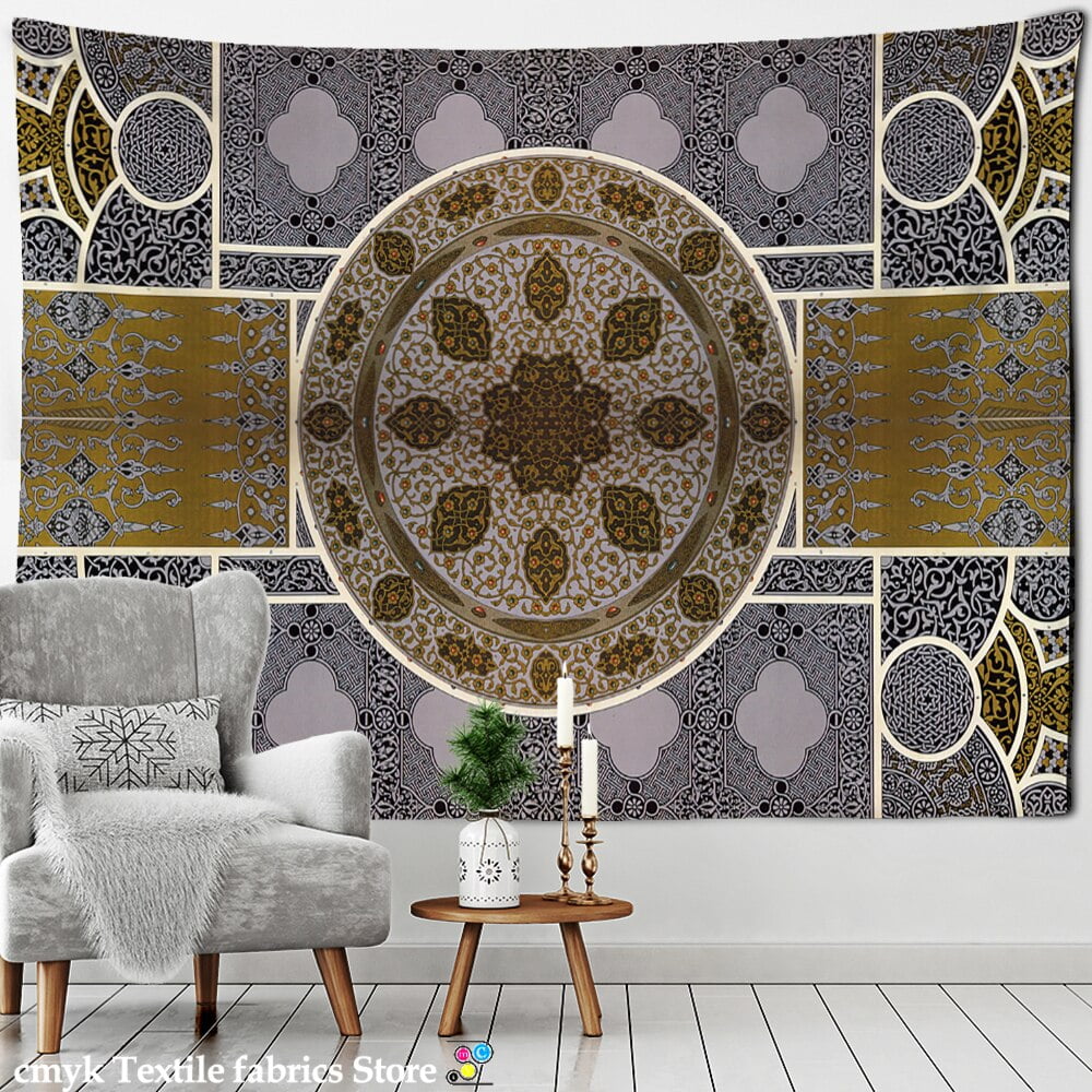 Mandala Rug Pattern Tapestry Wall Hanging Boho Aesthetic Room Tapiz ...