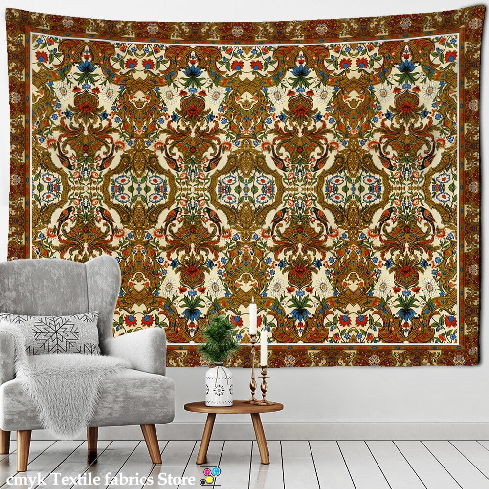 Mandala Rug Pattern Tapestry Wall Hanging Boho Aesthetic Room Tapiz ...