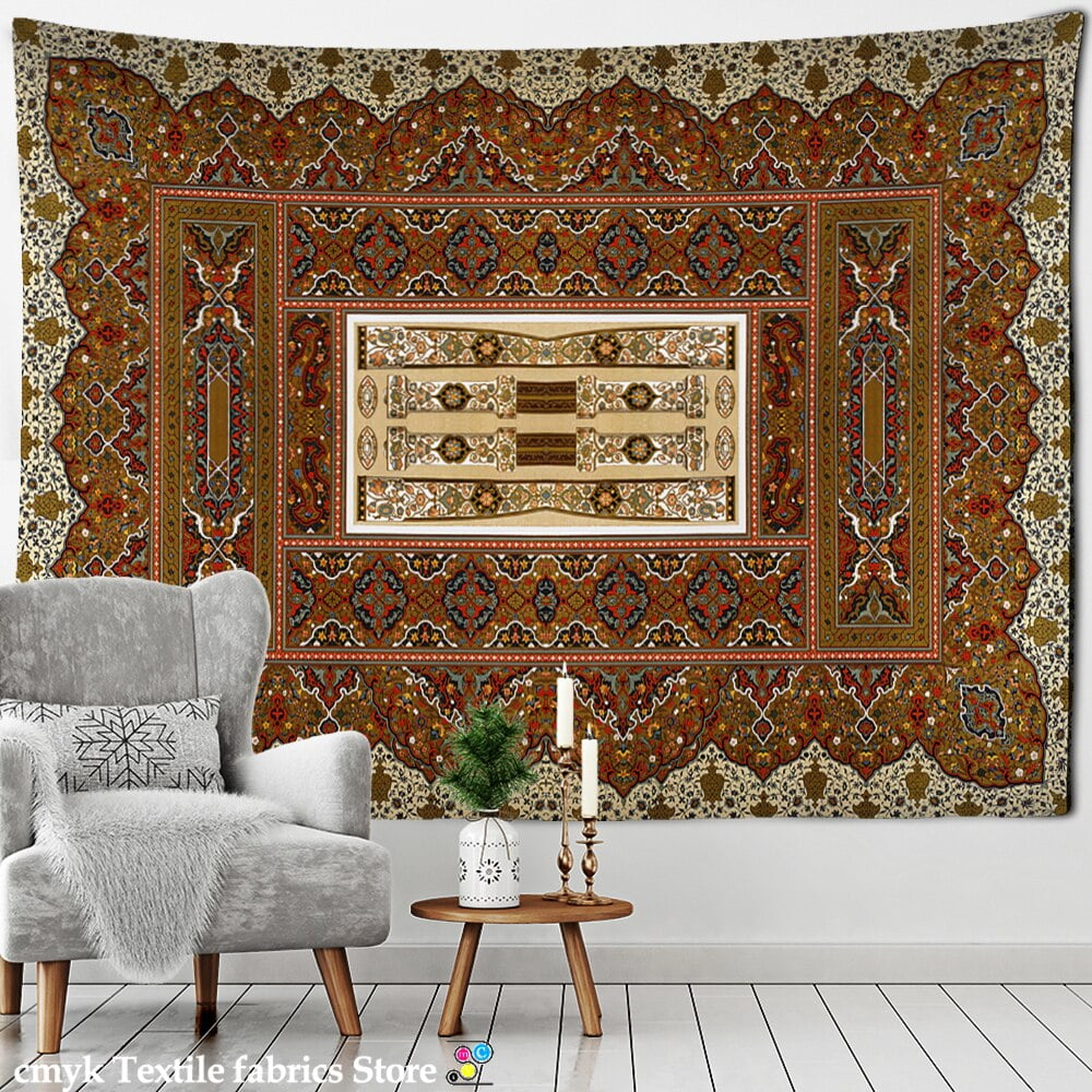 Mandala Rug Pattern Tapestry Wall Hanging Boho Aesthetic Room Tapiz ...