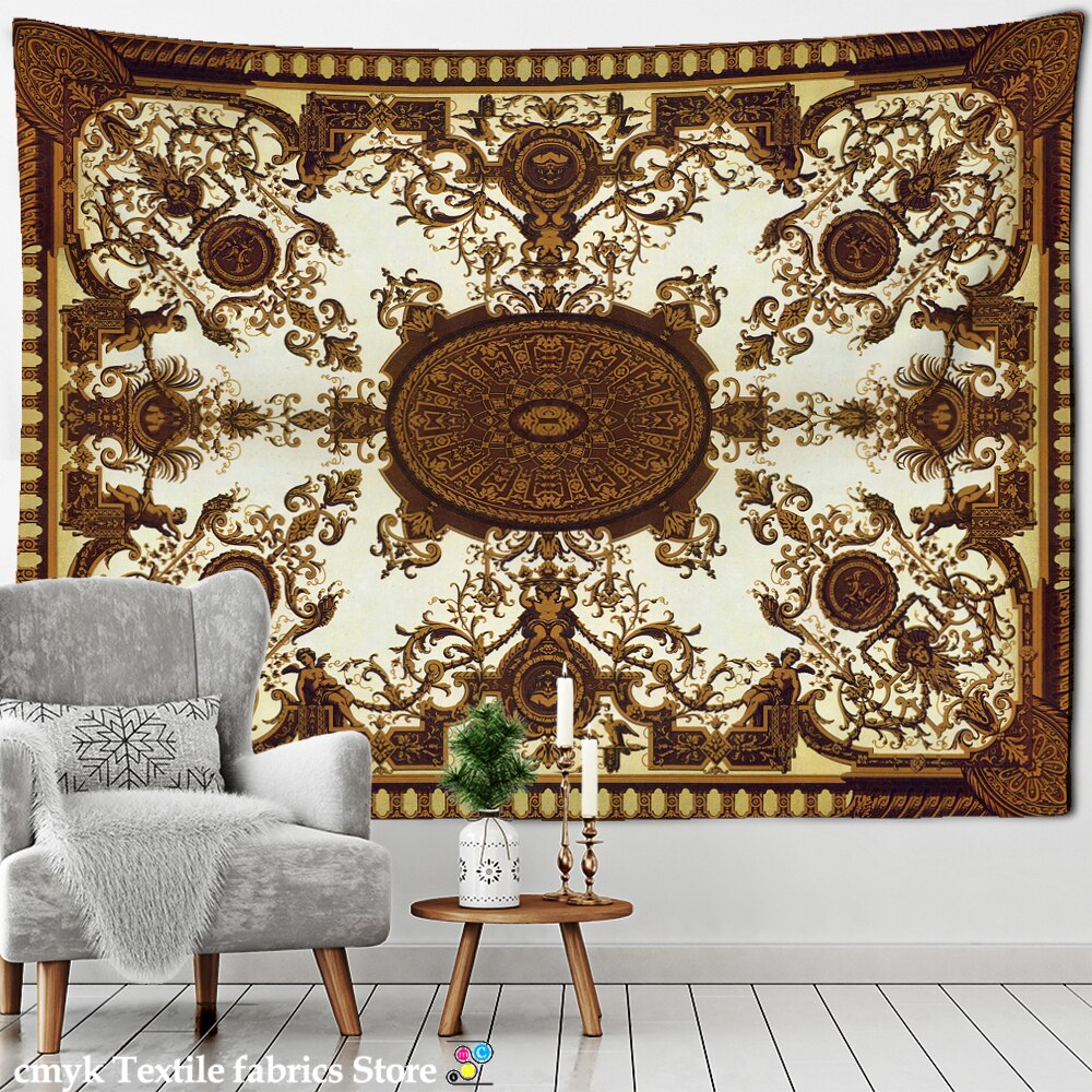 Mandala Rug Pattern Tapestry Wall Hanging Boho Aesthetic Room Tapiz ...