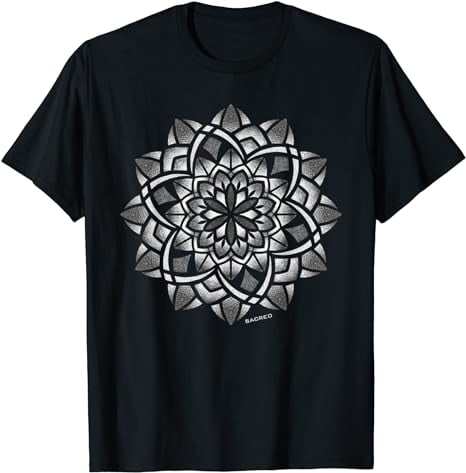 Mandala Sacred Geometry Dotwork Tattoo T-Shirt - Walmart.com