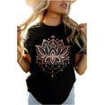 Mandala Shirt for Women Lotus Flower Graphic Tees Short Sleeve Casual ...