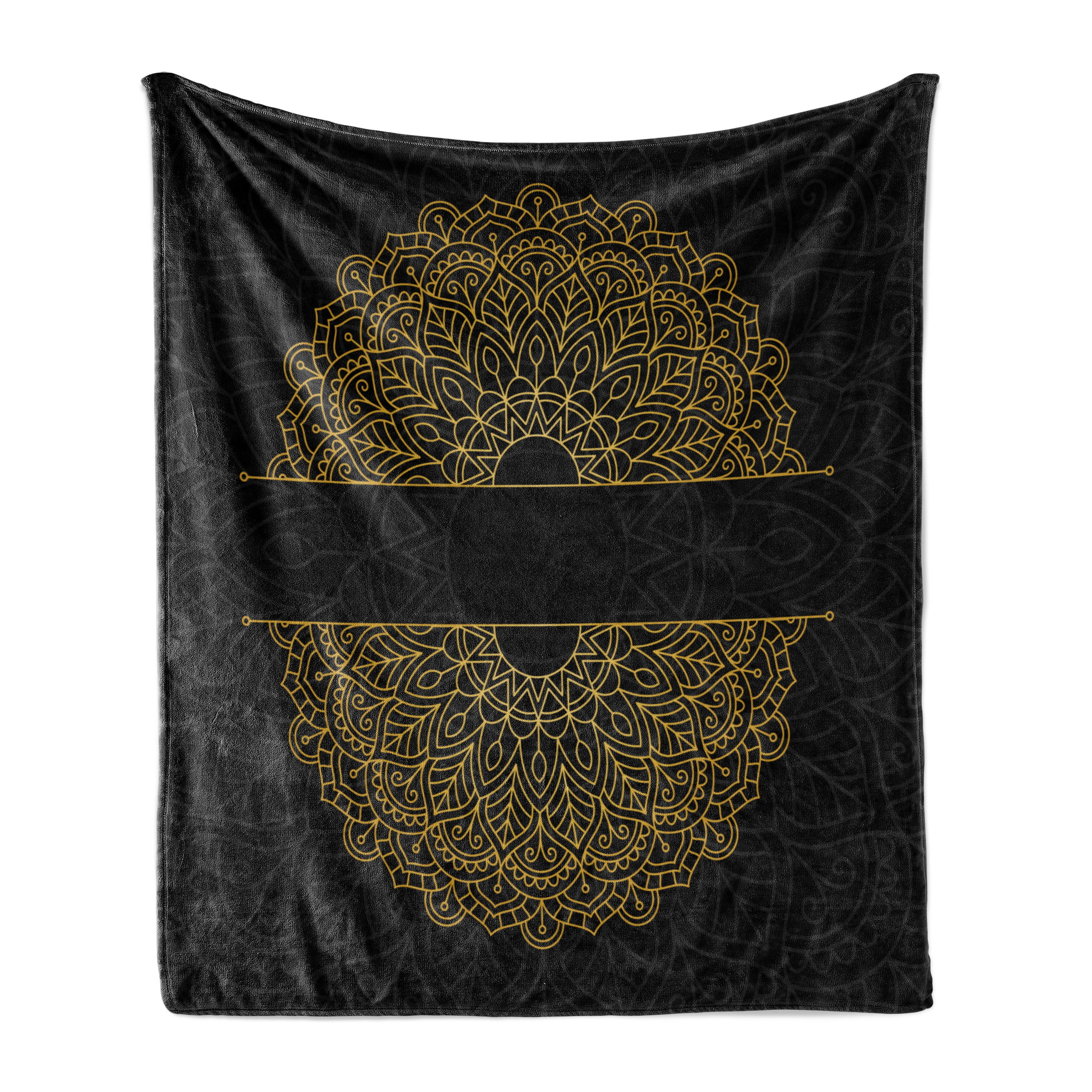 Mandala Soft Flannel Fleece Throw Blanket, Flourishing Oriental Antique ...