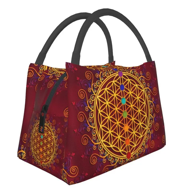 Mandala Spiritual Flower Of Life In Lotus Insulated Lunch Bags for ...