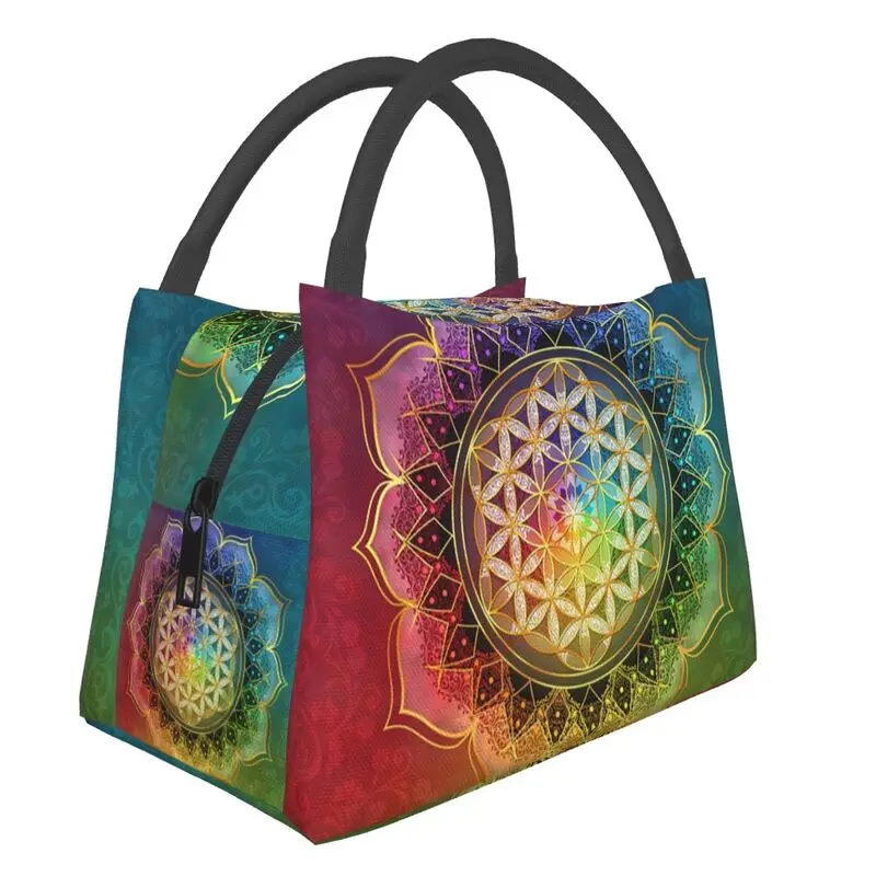 Mandala Spiritual Flower Of Life In Lotus Insulated Lunch Bags for ...