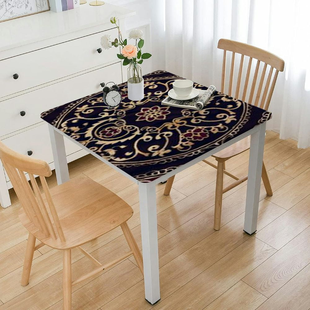 Mandala Square Table Cove, Design Floral Patterns and Leaves Boho Style ...