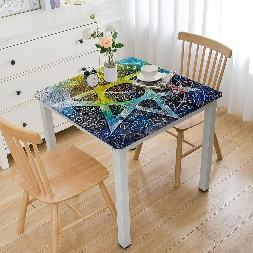 Mandala Square Table Cove, Geometry Element Complex Motifs with Vivid ...