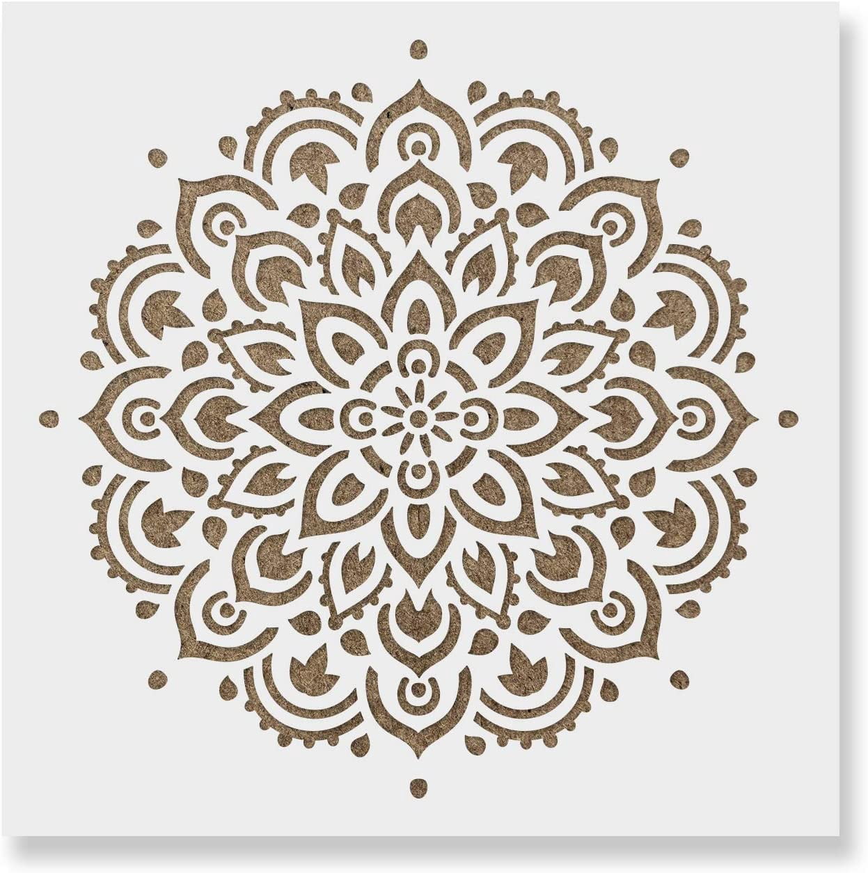 Mandala Stencil Template - Reusable Large or Small Mandala Sizes for ...