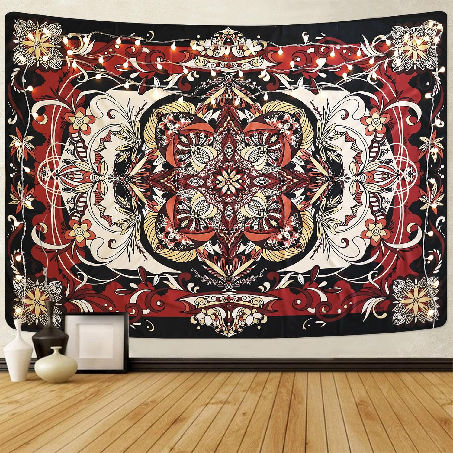 Mandala Tapestry - Moth Wall Hanging Psychedelic Bedroom Aesthetic ...