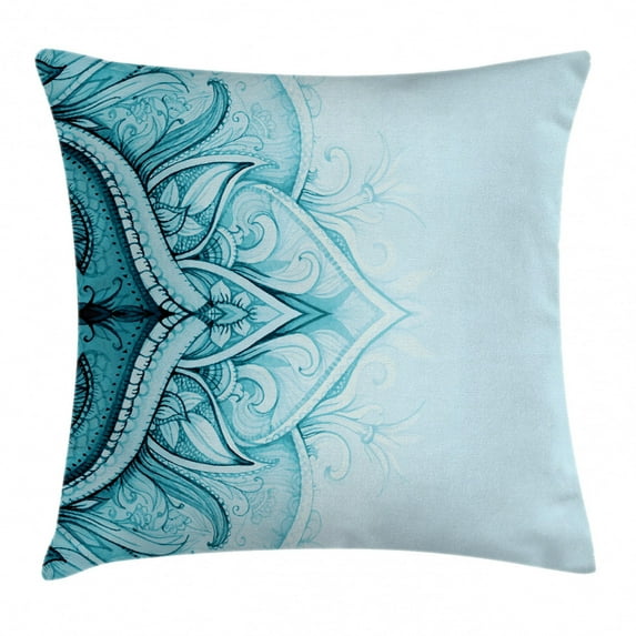 Mandala Throw Pillow Cushion Cover, Traditional Ethnic Ornamental Lace ...