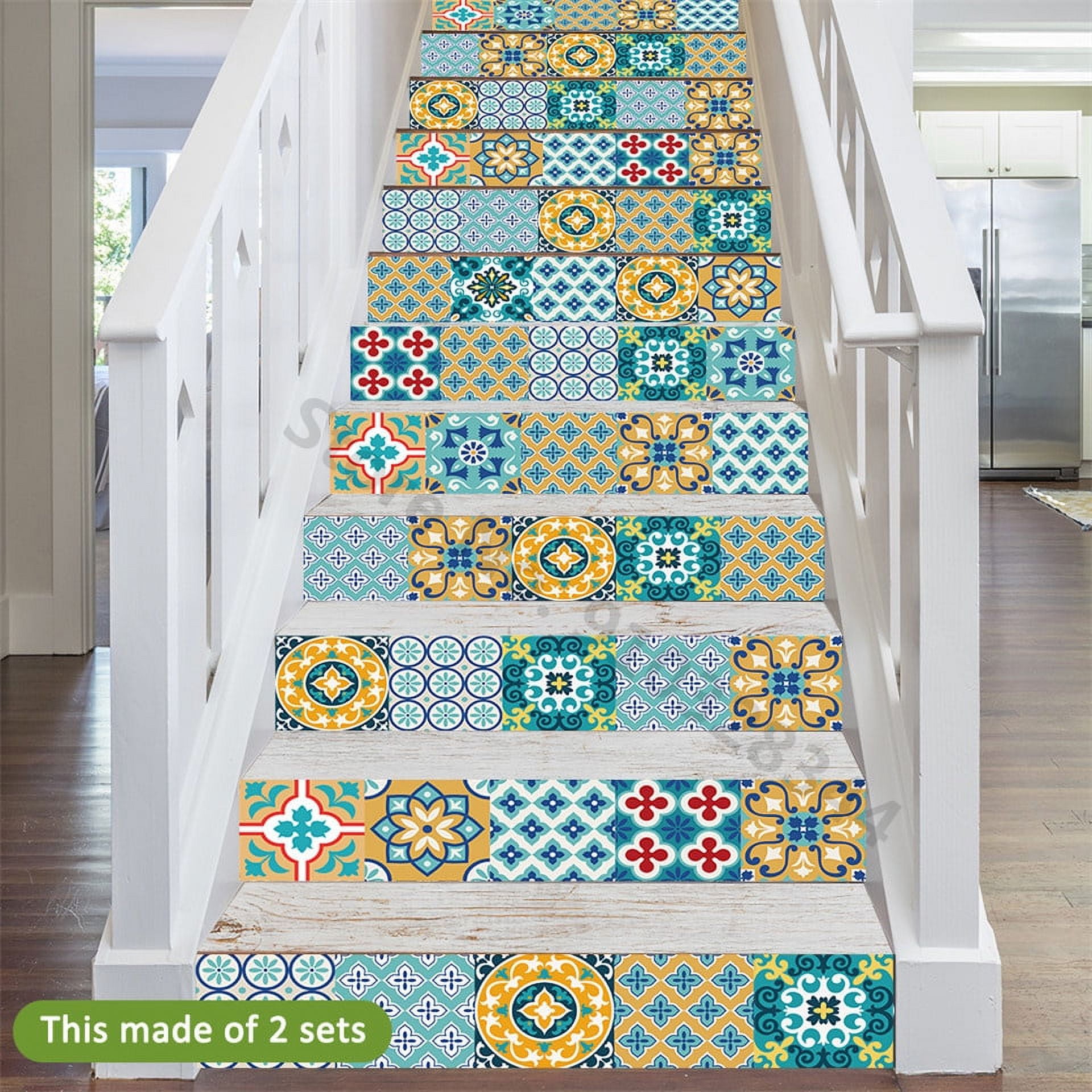 Mandala Tiles Sticker Furniture Renovation Staircase Riser Stickers ...