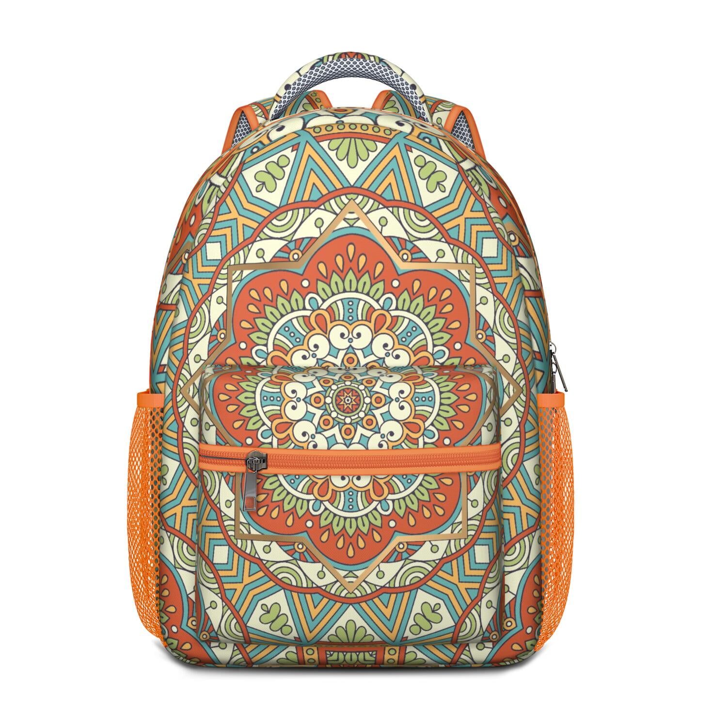Mandala Tribal Waterproof School Backpack - Breathable Ergonomic Design ...