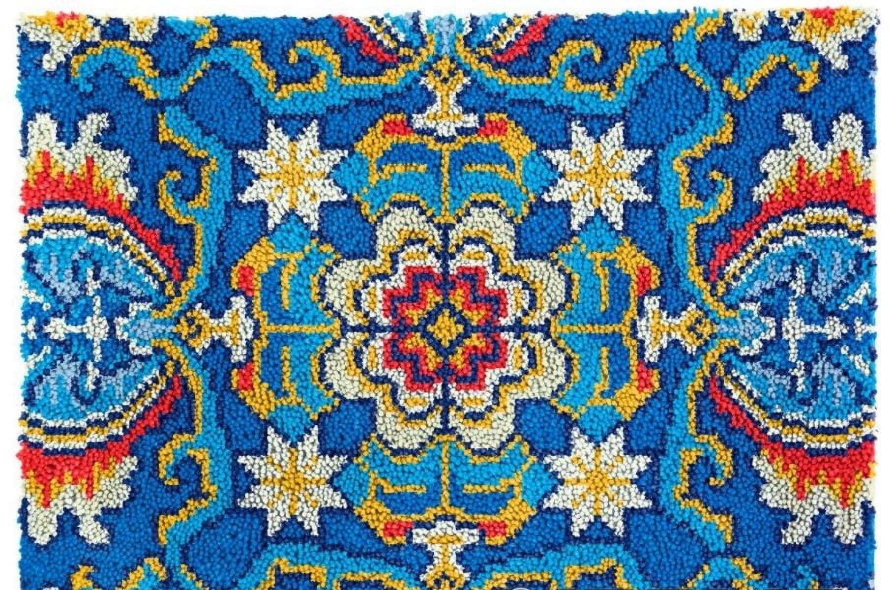 Mandala Type H | Complete Rug Making Latch Hooking Kit with Pre-Cut ...