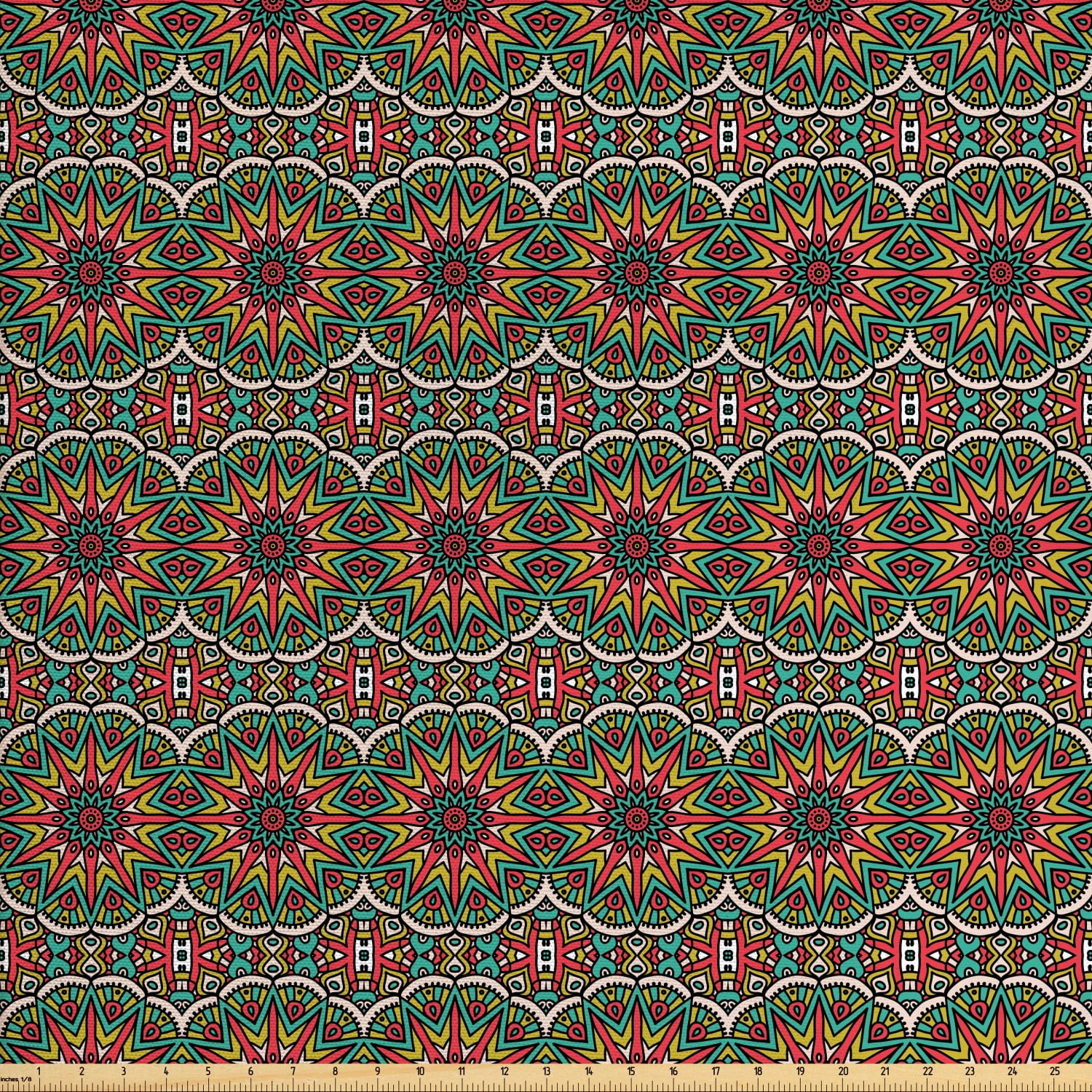 Ambesonne Mandala Fabric by the Yard Upholstery, Chinese Design, 10 ...