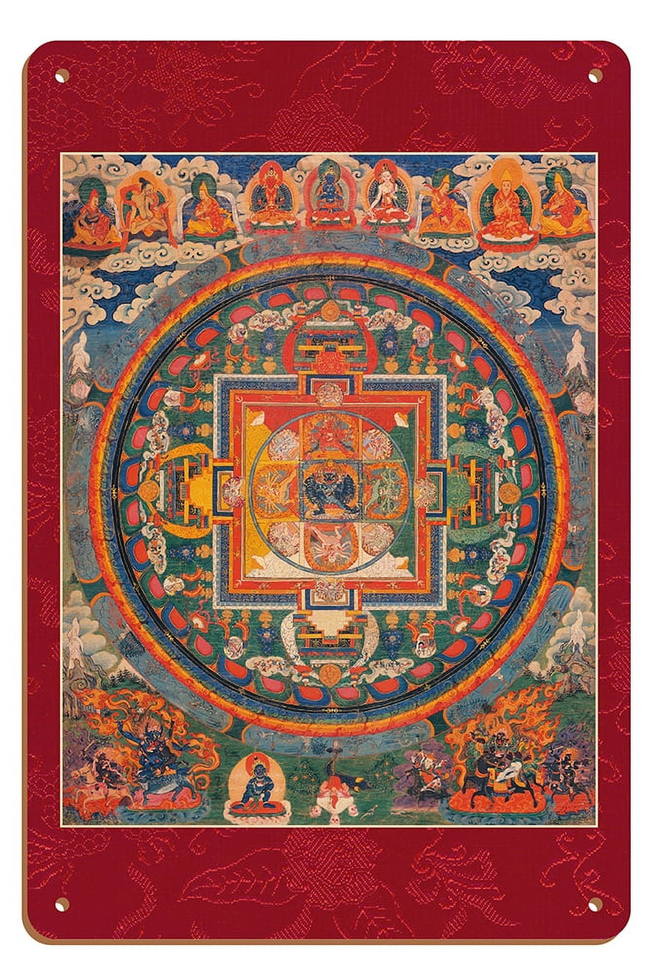 Mandala of the Vajrabhairava - Buddhist Tantric Deity - Vintage Tibetan ...