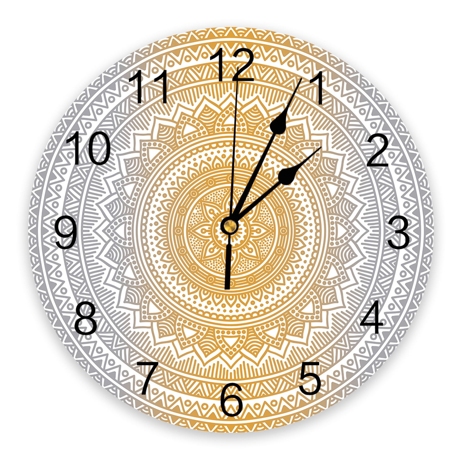 Mandala White PVC Wall Clock Living Room ration Wall Clock Modern ...