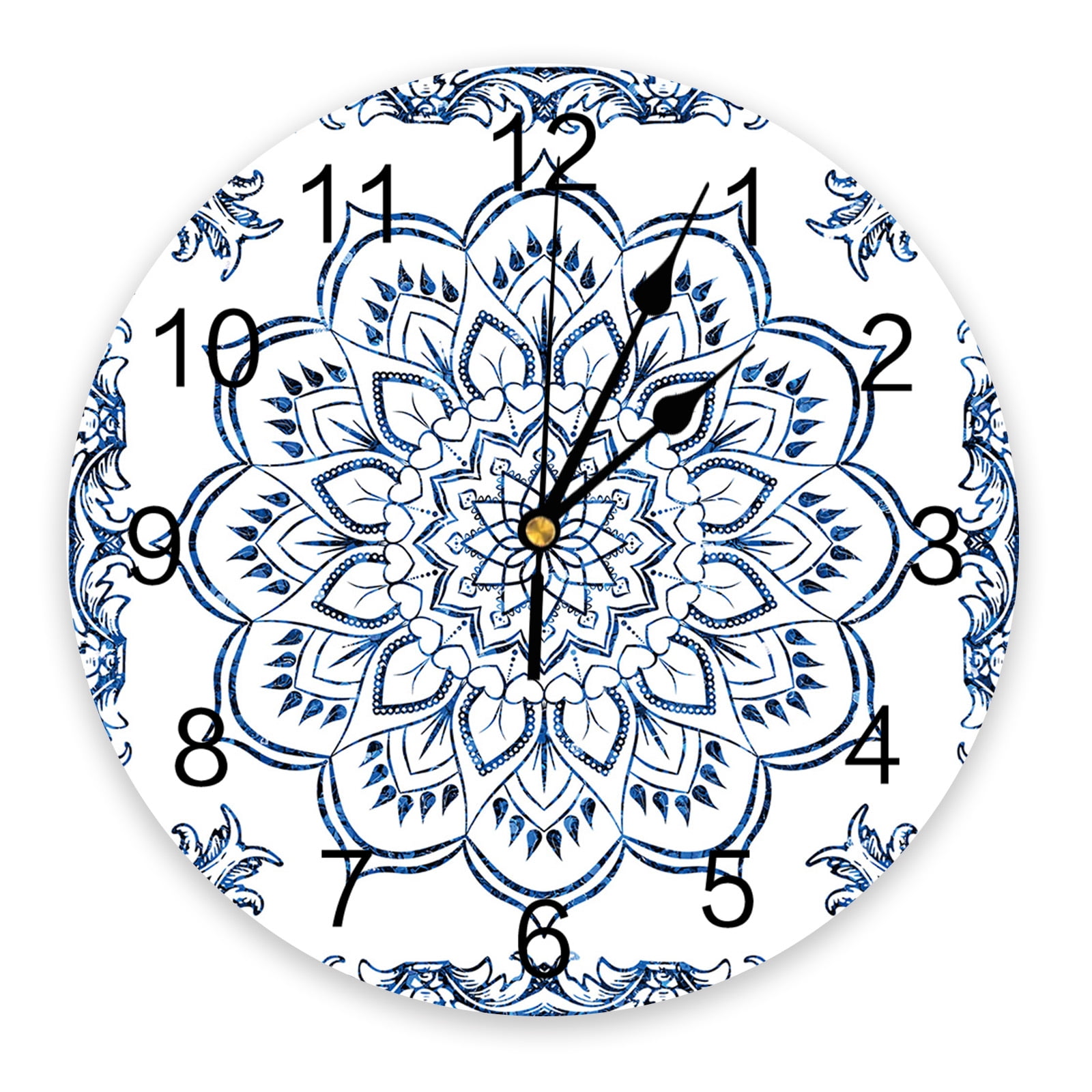 Mandala White PVC Wall Clock Living Room ration Wall Clock Modern ...