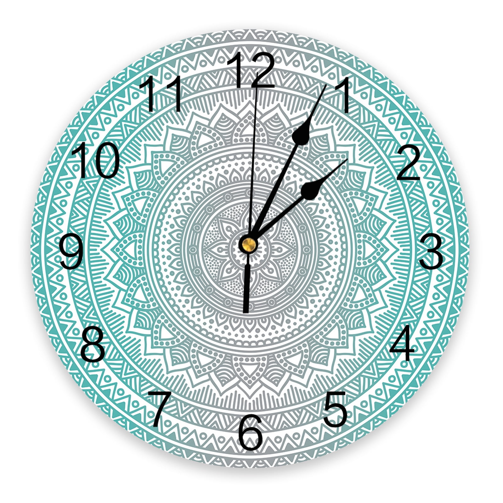 Mandala White PVC Wall Clock Living Room ration Wall Clock Modern ...