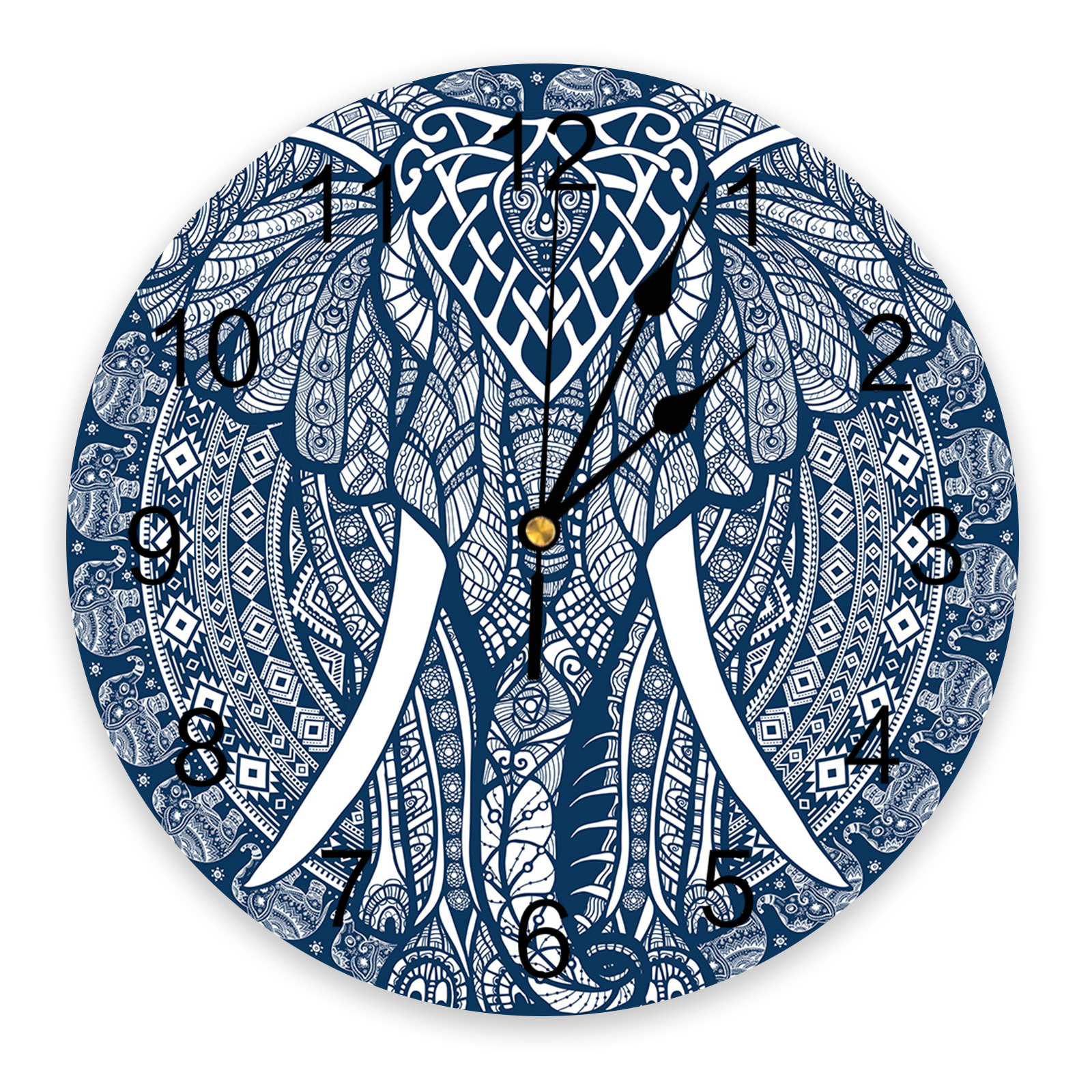 Mandala White PVC Wall Clock Living Room ration Wall Clock Modern ...