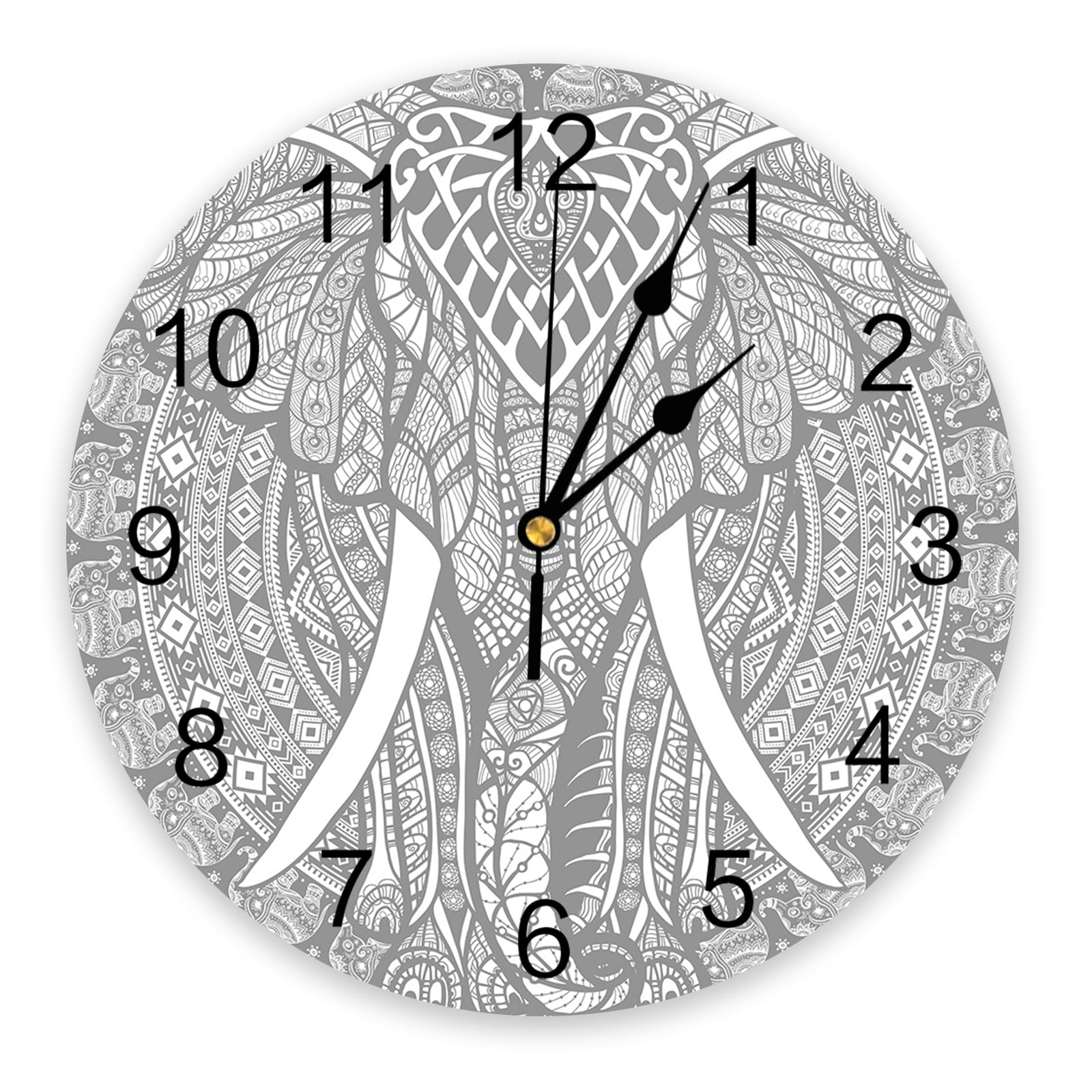 Mandala White PVC Wall Clock Living Room ration Wall Clock Modern ...