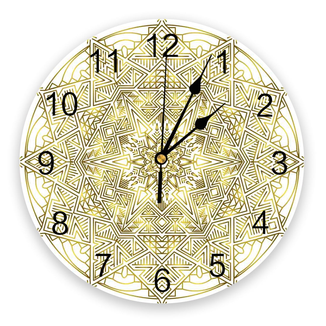 Mandala White PVC Wall Clock Living Room ration Wall Clock Modern ...