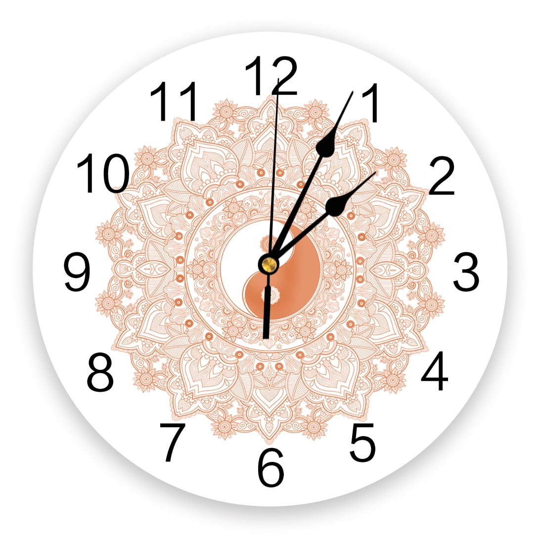Mandala White PVC Wall Clock Living Room ration Wall Clock Modern ...